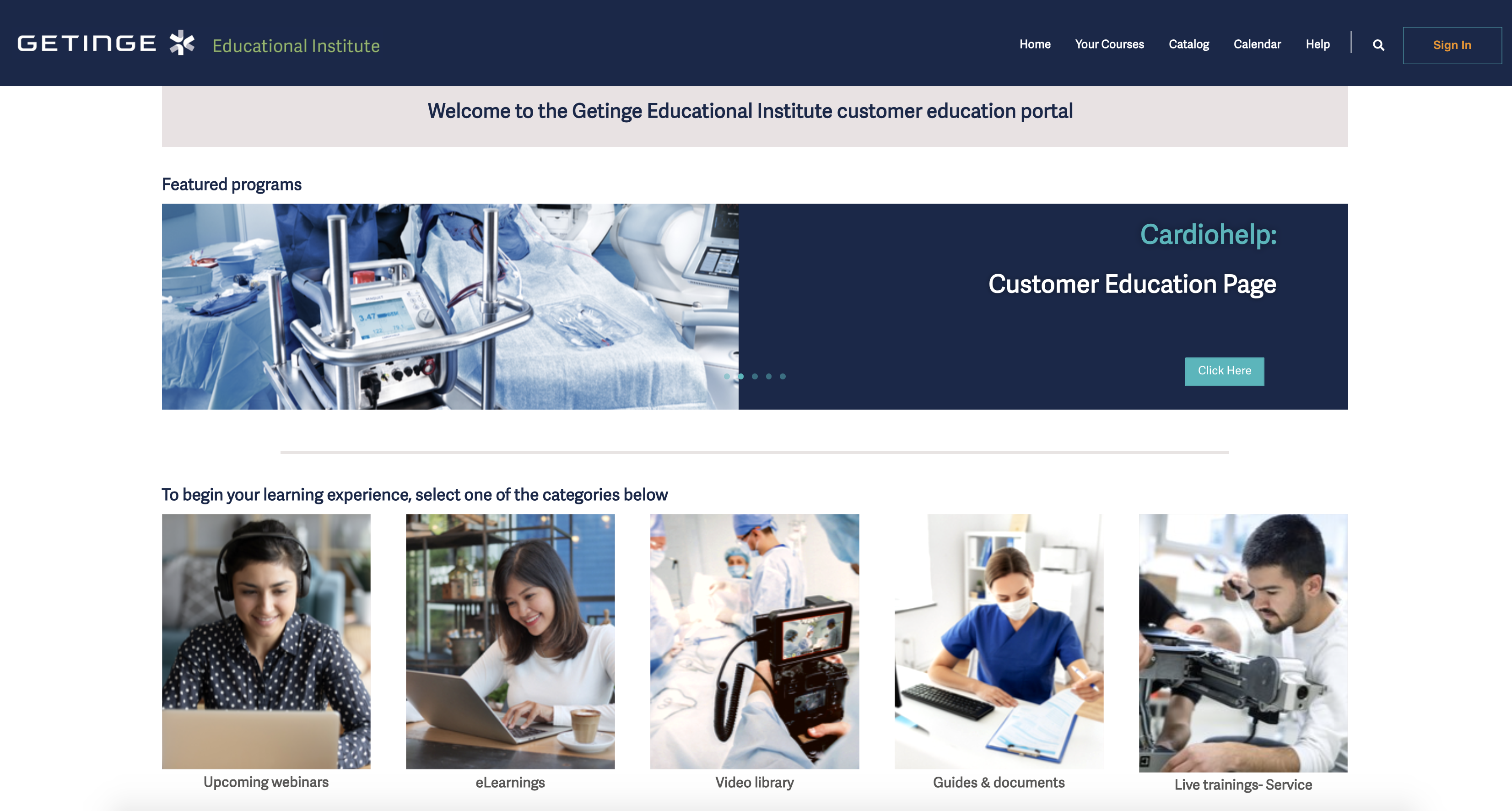 Getinge Medical Website – Tatiana Trebisacci